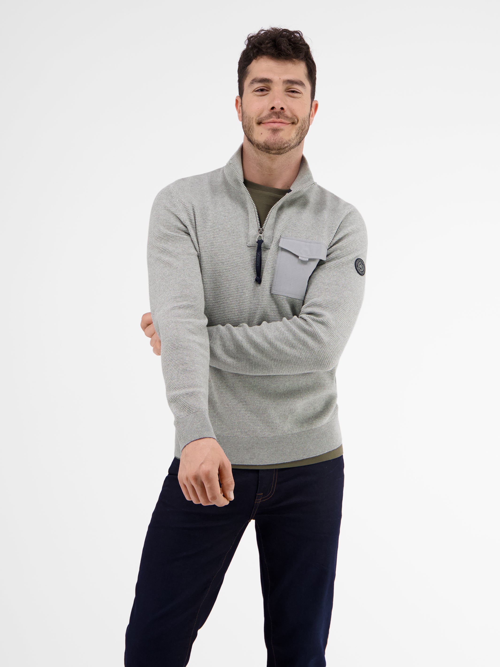 Knitted troyer with a robust look – LERROS SHOP