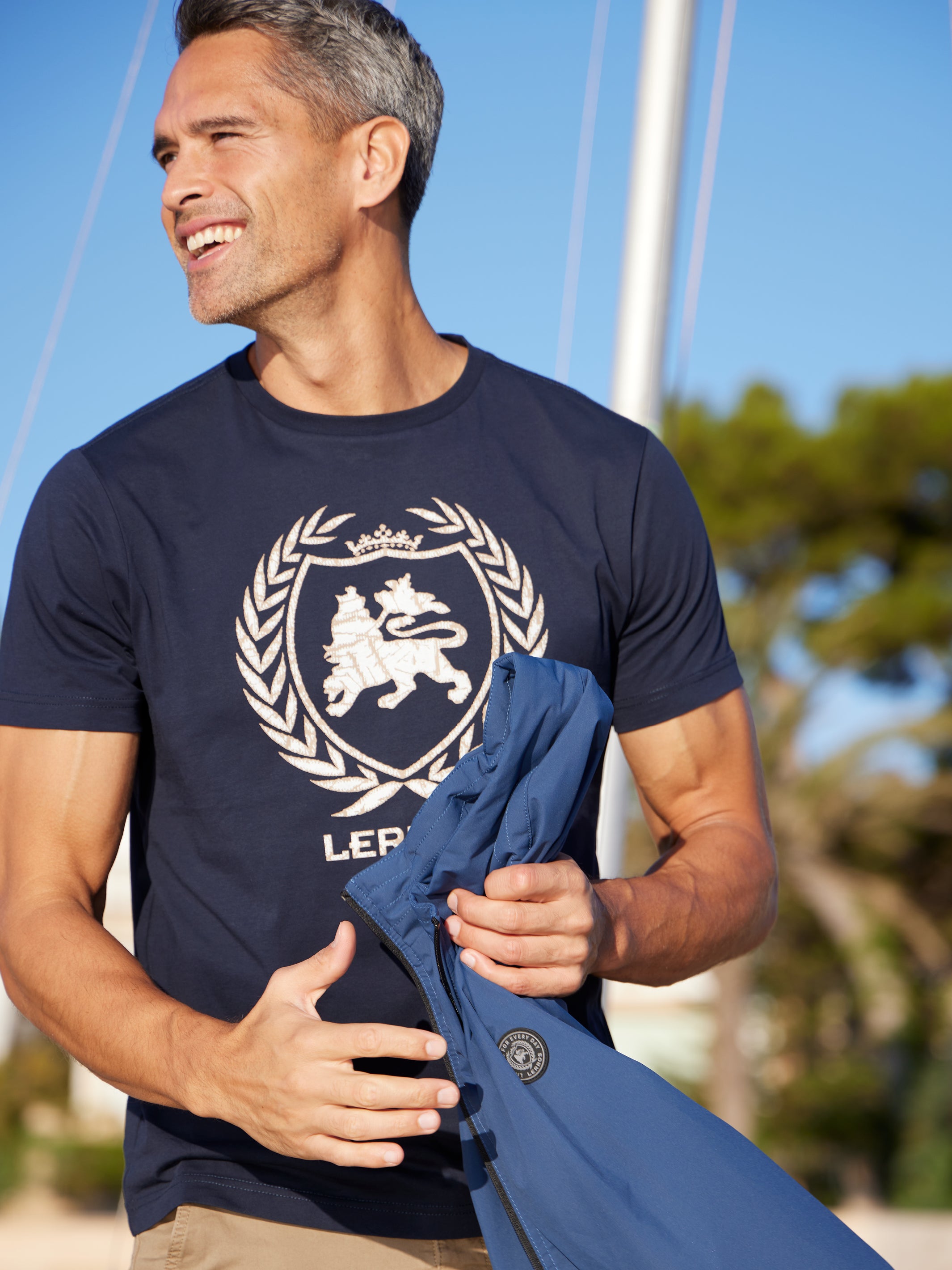 T-shirt with logo print – LERROS SHOP
